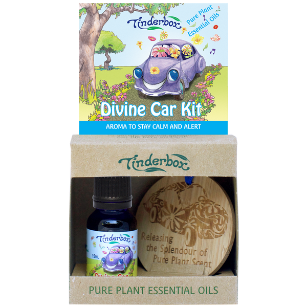 Essential Oils | Divine Car Kit with Bamboo Disc | Tinderbox